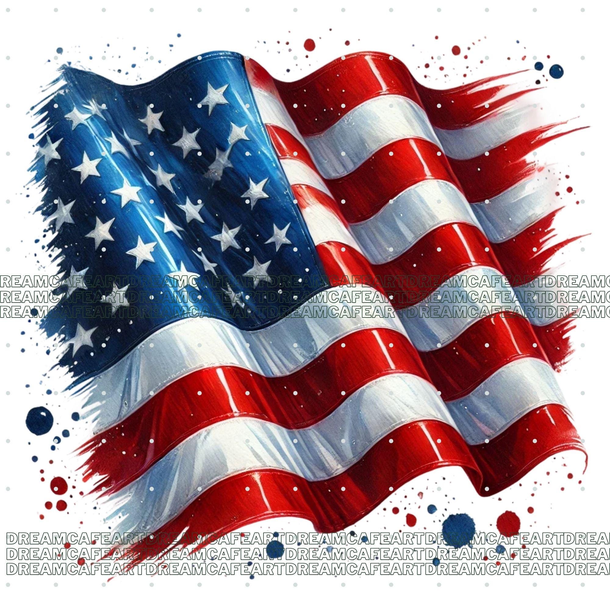 80 PNG American Flag Clipart Bundle, Grunge USA Flag, United State ...
