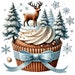 40 JPG, Christmas Cupcake Clipart Bundle, Festive Holiday Desserts ...