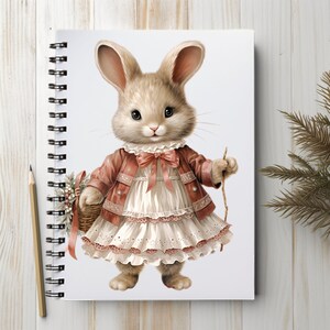 36 Fairytale Rabbit Clipart, Jpgs, Fairy Tale Animal Clip Art,vintage ...