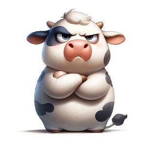 40 JPG, Funny Grumpy Animals Clipart Bundle, Funny Grumpy Safari Animals Clipart, Grumpy Forest ...