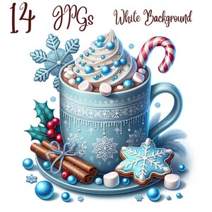 14 JPG, Winter Hot Cocoa, Cozy Hot Chocolate Graphics, Christmas ...