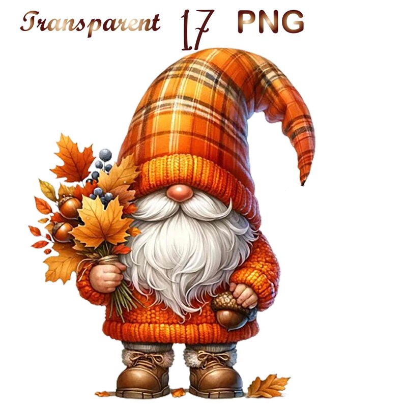 17 Cute Gnome Clipart,gnome Clipart Bundle, Autumn Gnome Png,clipart ...