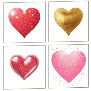 29 Valentine's Day PNG, Glitter Heart Valentines Day Clip Art, Love ...