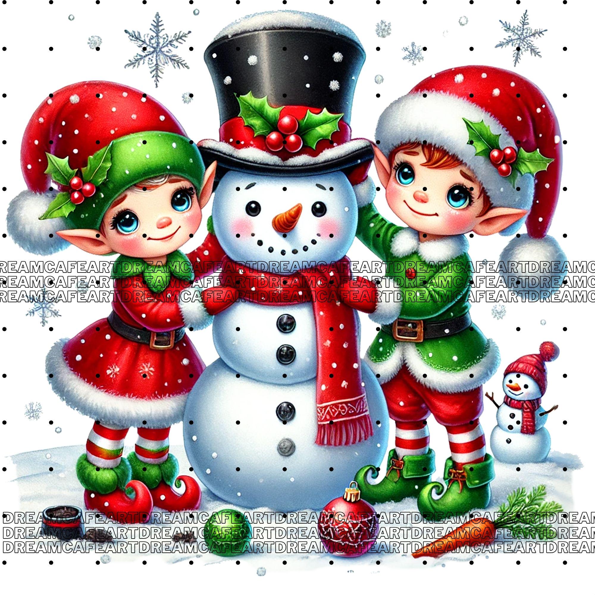 50 PNG, Christmas Elves Clipart Bundle, Cute Christmas Elves, Festive ...