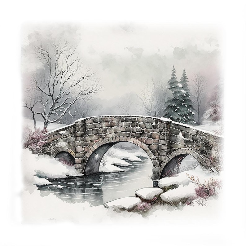 10 Cobblestone Bridge Clipart Watercolor Clipart Jpgs - Etsy Australia