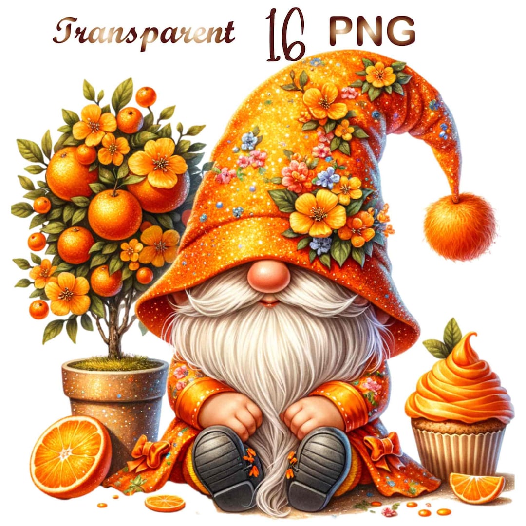 16 Summer Gnome Bundle Clipart PNG, Gnomes, Cute Gnome Png, Cute Gnome ...