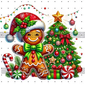 38 PNG, Gingerbread Man Clipart Bundle, Christmas Clipart, Festive ...