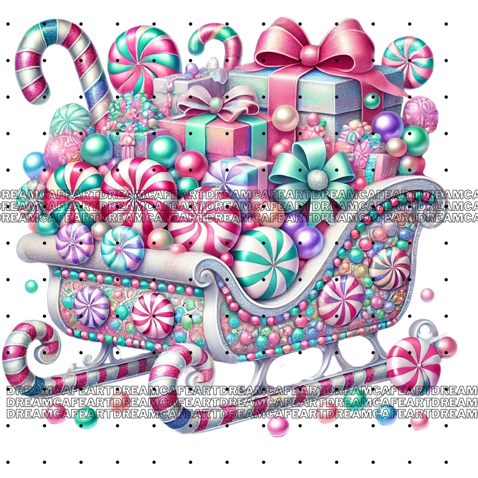 70 PNG, Candy Christmas Clipart Bundle, Festive Candy Graphics, Candy ...