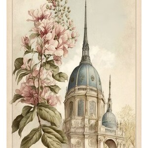10 Retro Paris Poster, Vintage Paris Print, Jpgs, Watercolor Clipart ...