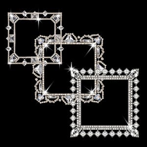 29 Diamond Frames Clipart PNG, Diamond Frame Clipart Bundle ...