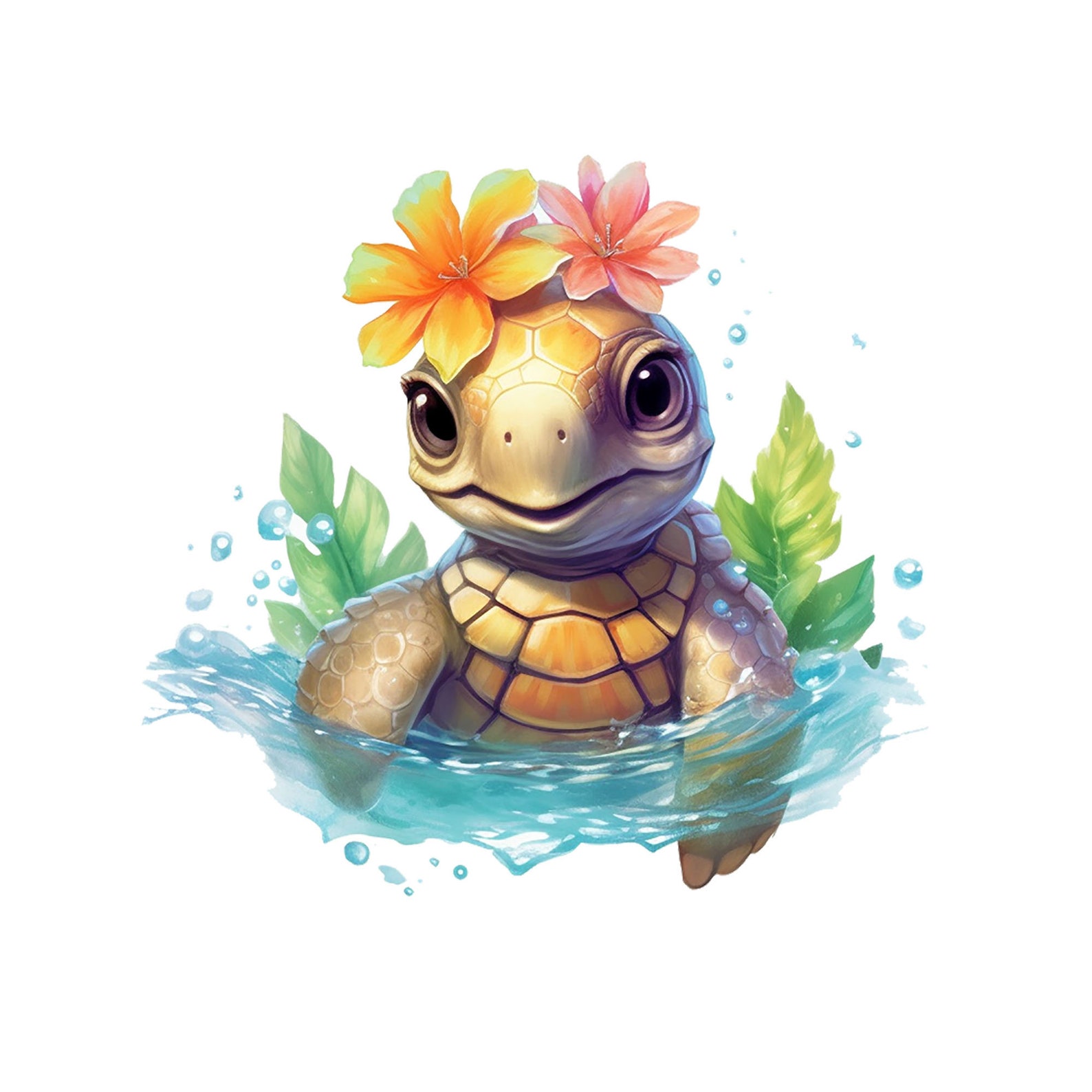 15 Sea Turtle Clipart, Jpgs, Commercial Use, Digital Download, Paper ...