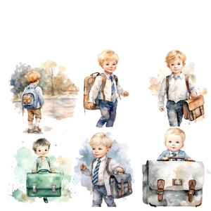 41 Watercolor Back to School Clipart Jpgs, Copy, Digital Planner, Paper ...