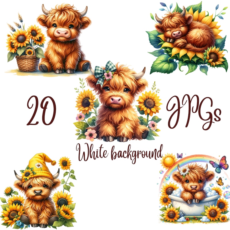 Watercolor Cow - Etsy