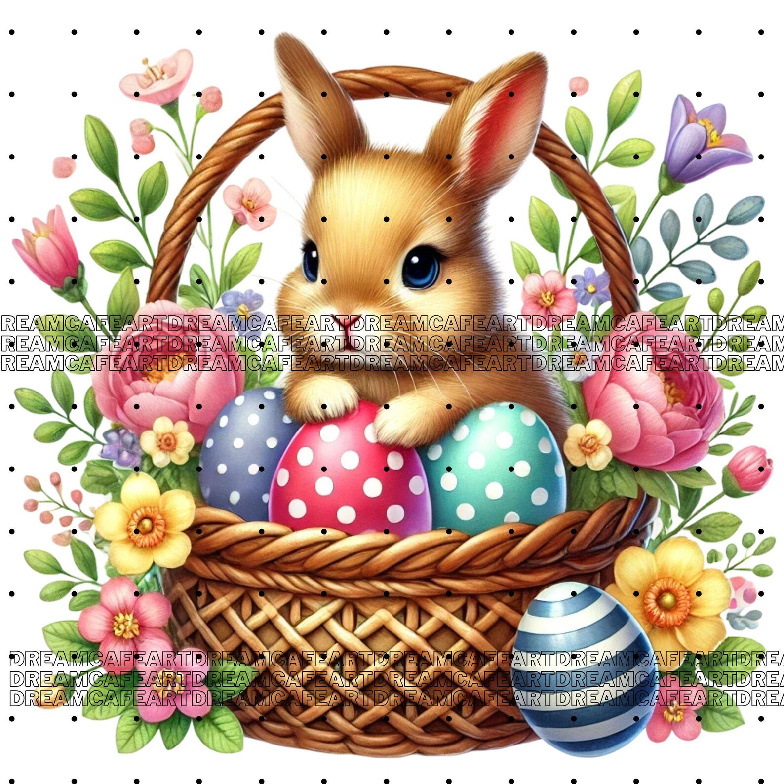 50 PNG Set 6 Easter Clipart Bundle, Spring Holiday Llustrations Designs ...