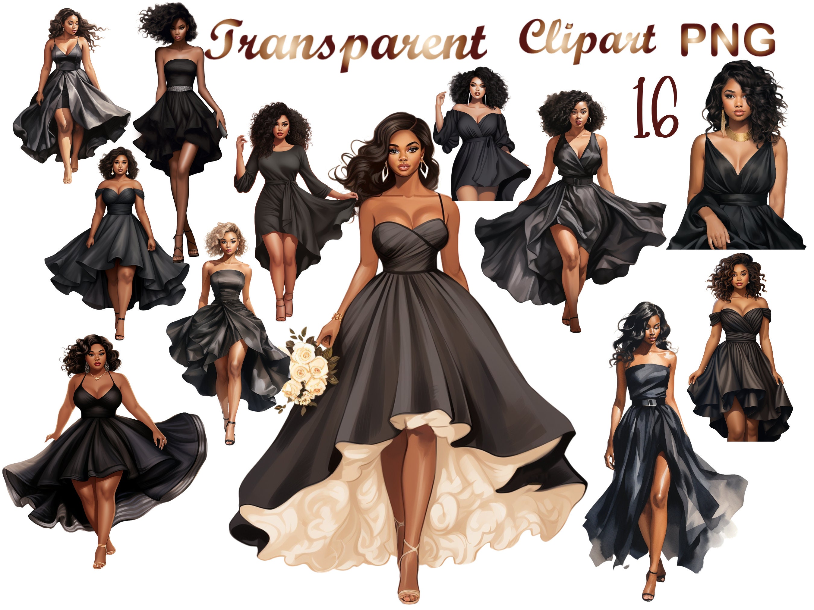 Clip Art Black Dress