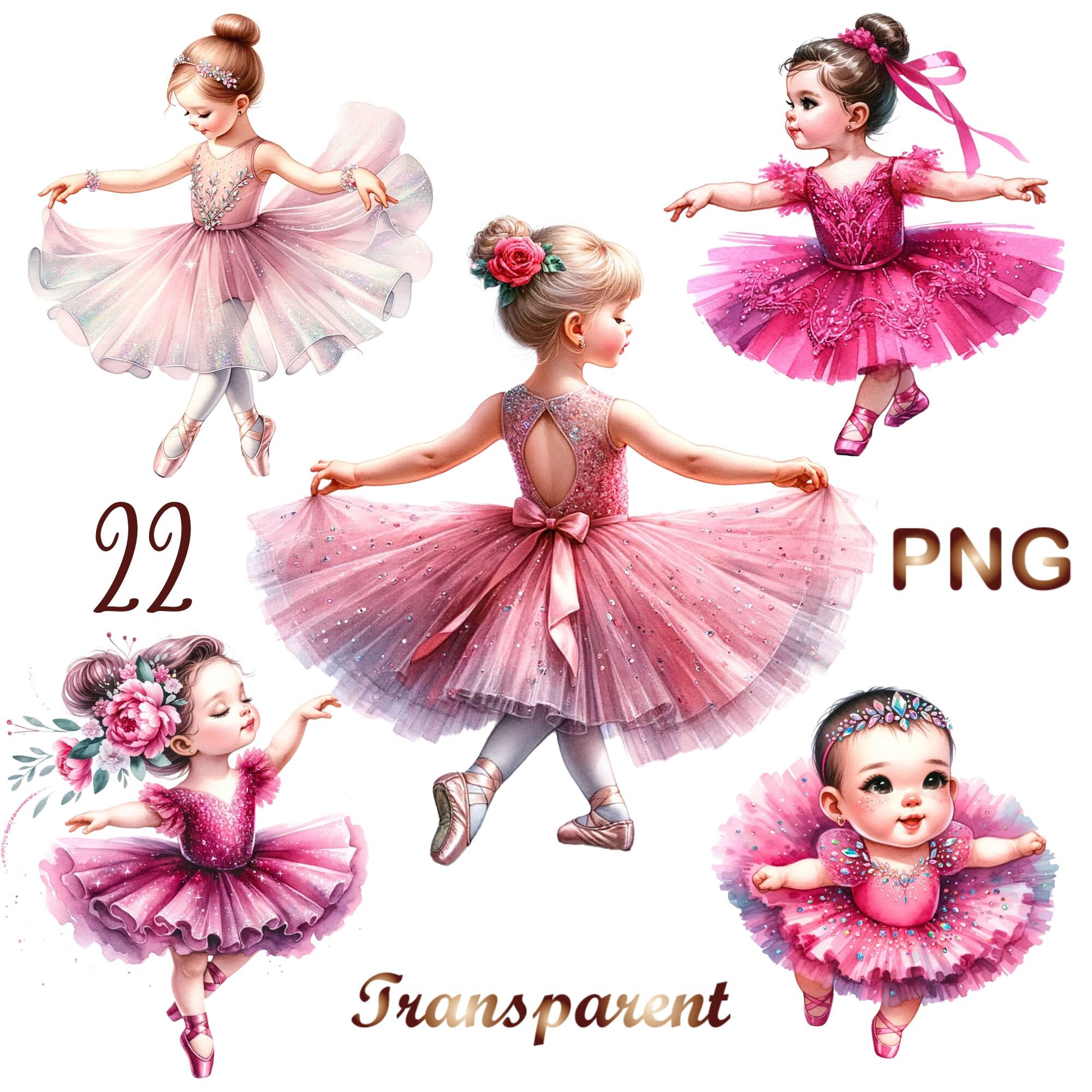 22 PNG, Baby Pink Ballet Dancer Clipart, Ballet Dancer Sublimation ...