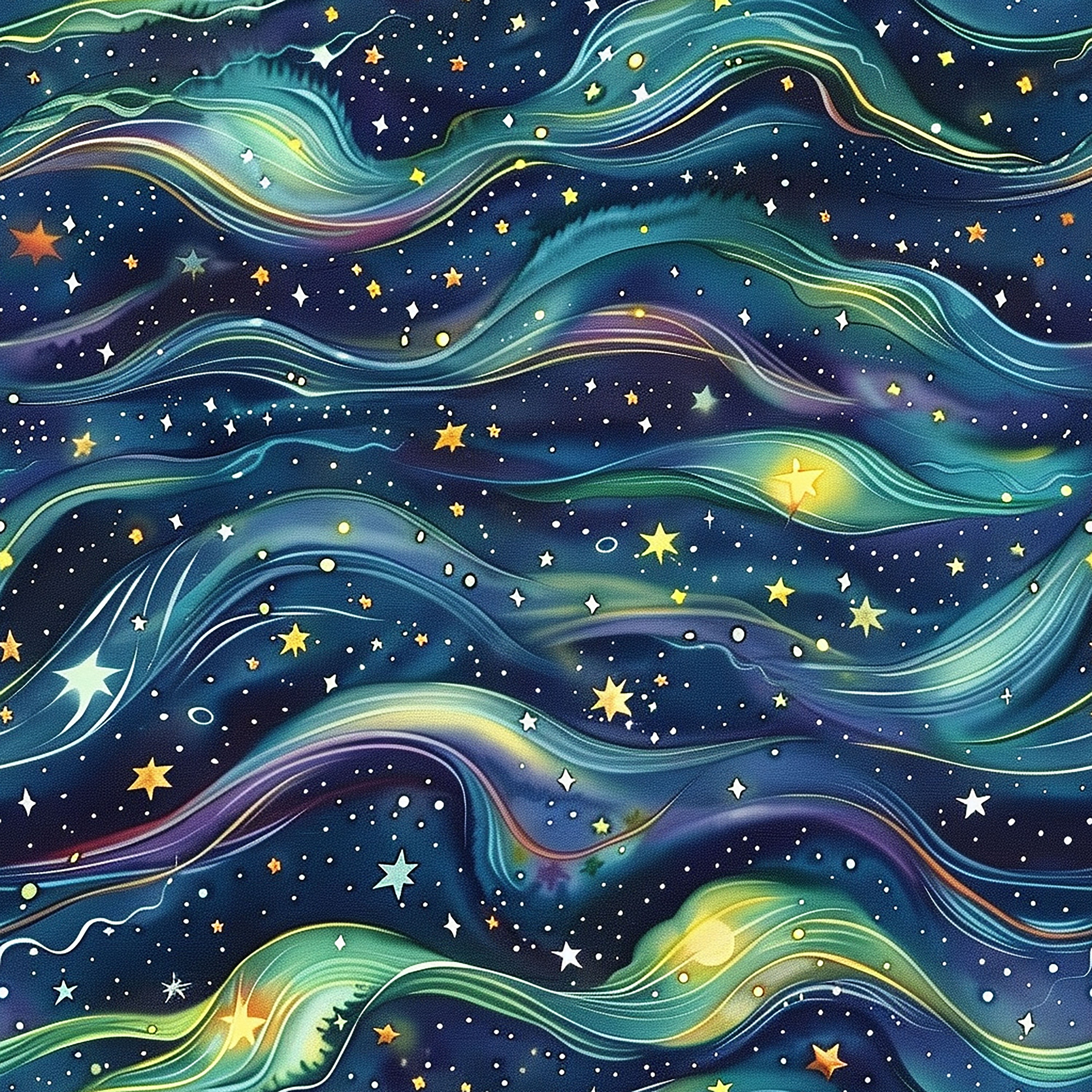 70 Seamless Northern Lights Print,seamless Northern Lights Design ...