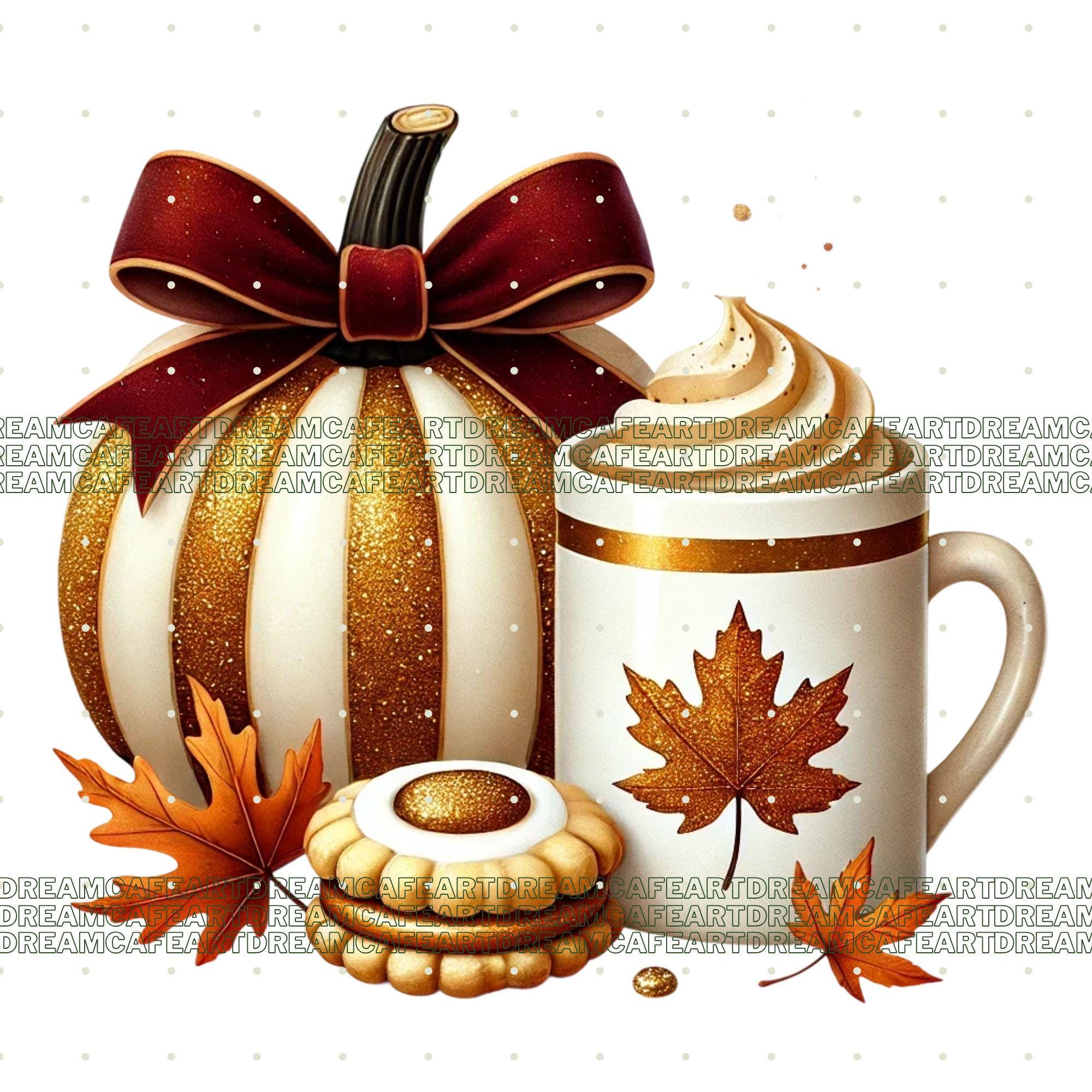 36 PNG Cozy Autumn Coffee, Fall Clipart for Crafts Prints, Pumpkin ...