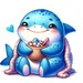 50 PNG, Cute Sharks Clipart Bundle, Watercolor Shark Clipart, Sharks ...