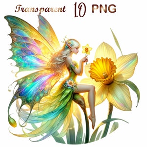 10 Spring Fairy Clipart Bundle Png,spring Fairy Png,fairy Illustration ...