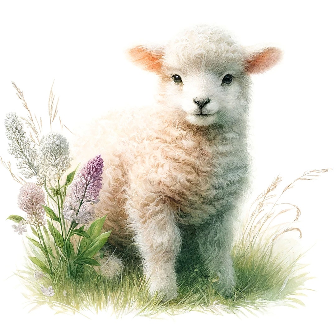 30 Jpgs Baby Lamb Clipart Bundle,lamb Clipart,baby Animals Clipart,farm ...
