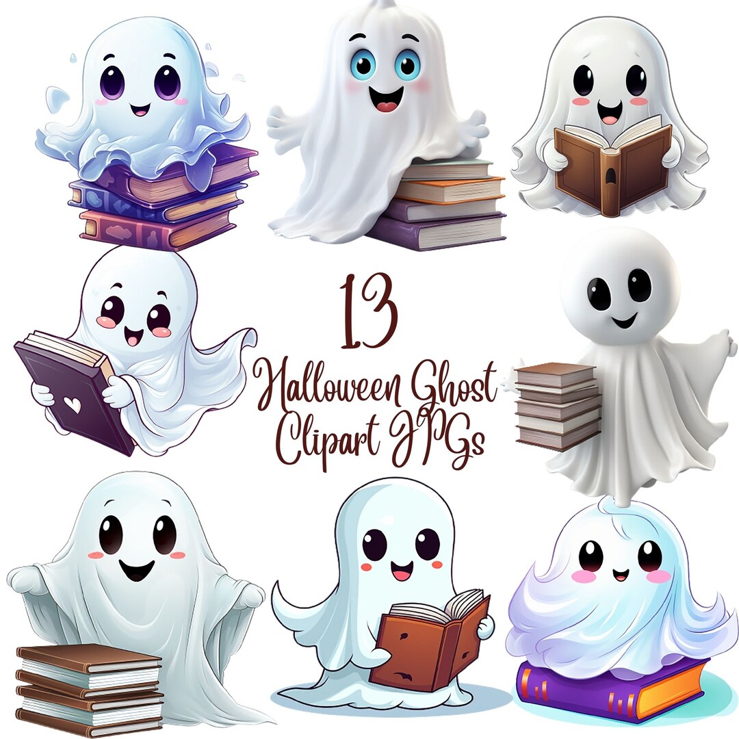 13 Halloween Ghost Clipart, Jpgs, Ghost Clipart, Pumpkin Clipart ...