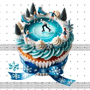 40 PNG, Christmas Cupcakes Clipart Bundle, Set1, Festive Holiday ...