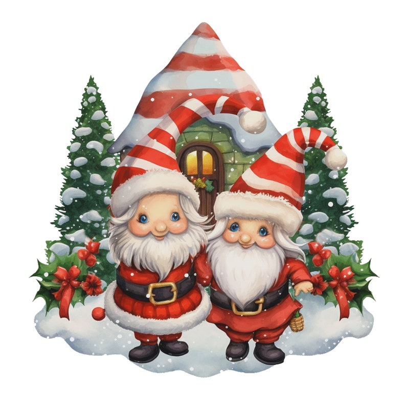 11 Christmas Gnomes Clipart, Christmas Clipart, Gnome Clipart, Jpgs ...