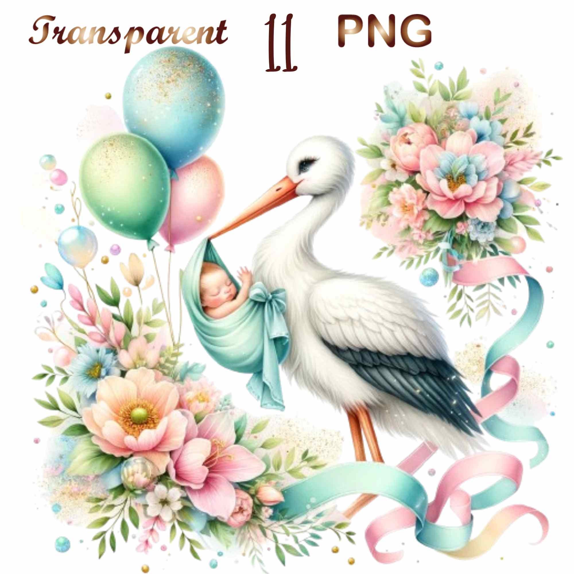 11 Stork Baby Clipart, Stork Baby Girl Clipart, Stork Baby Boy Clipart ...