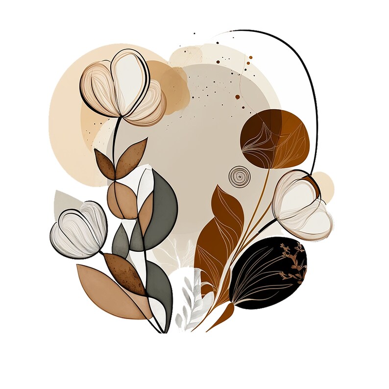 9 Boho Flowers Clipart Boho Clipart Jpgs Commercial Use - Etsy