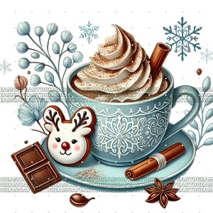 28 Winter Cups Clipart - Christmas Coffee Gingerbread - Hot Chocolate ...