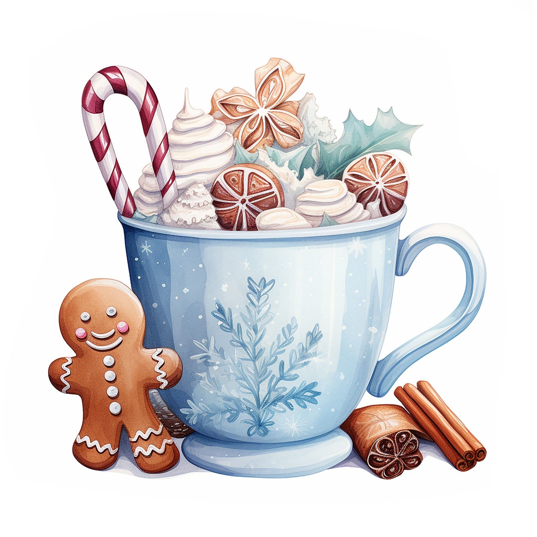 22 Watercolor Hot Chocolate Clipart,jpgs, Watercolor Hot Cocoa ...