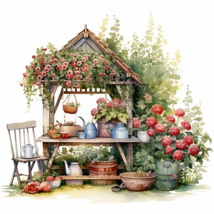 33 Spring Flowers Clipart Jpgs, Spring Garden Clipart, Digital Paper ...