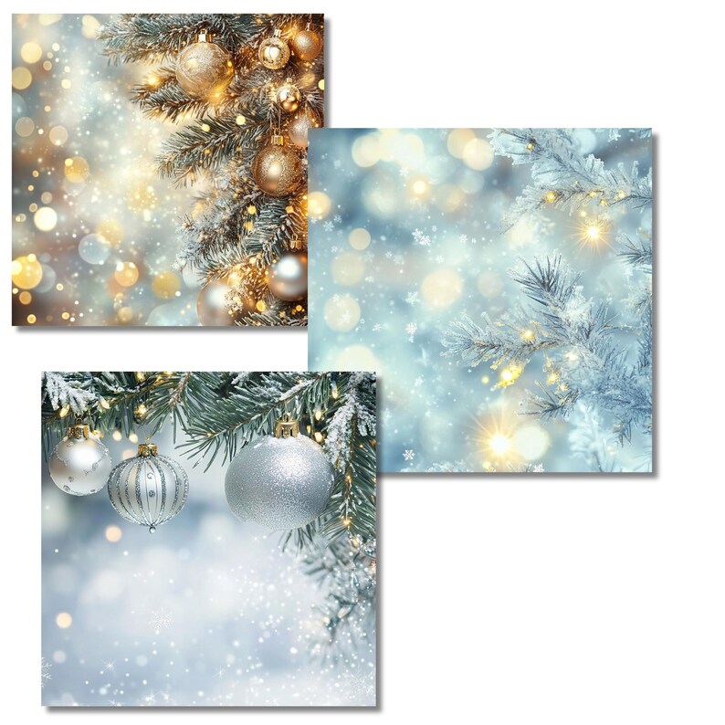 260 Jpgs Christmas Bokeh Digital Backdrops, Christmas Digital Backdrops ...
