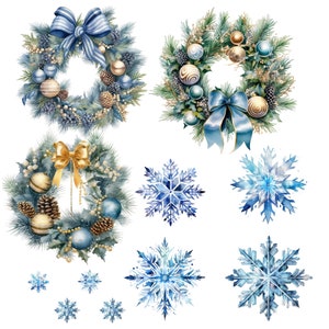 42 PNG, Christmas Clipart Bundle, Turquoise Tis the Season Christmas ...