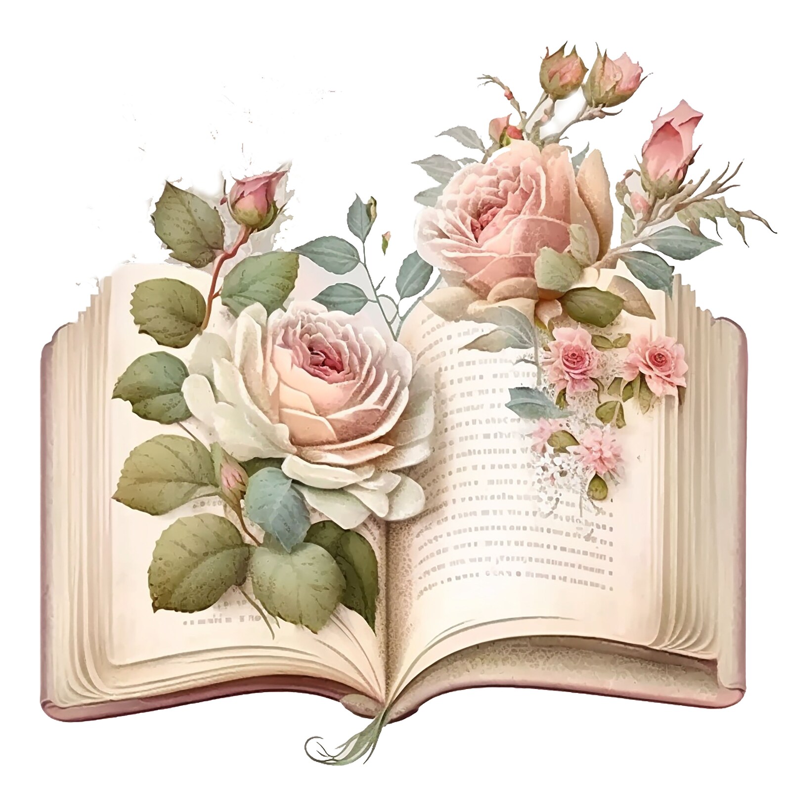 Floral Book Png, Book Lover Png, Reading Png, Bookworm Png, Bookish Png ...