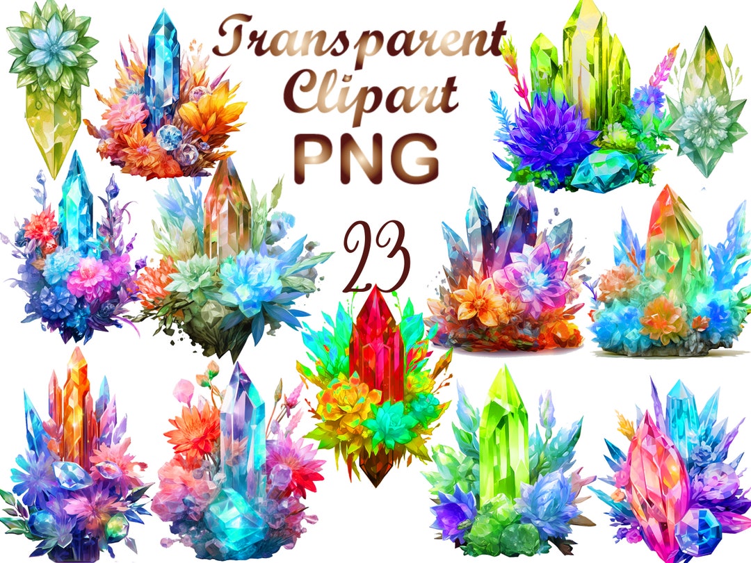 23 Watercolor Magic Crystals Clipart PNG, Magic Crystals PNG, Magic PNG ...