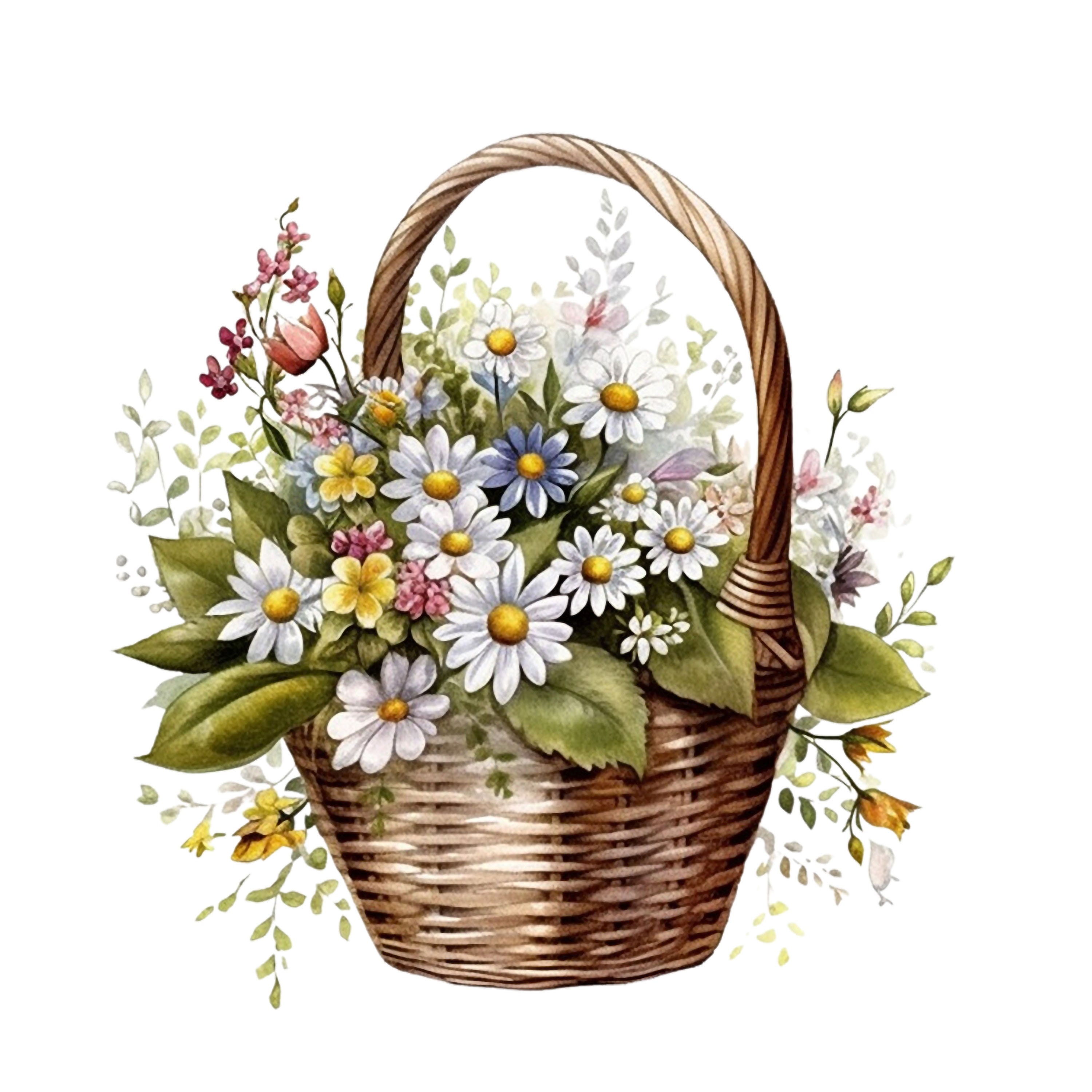 Flower Basket Clip Art