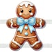 Blue Gingerbread Clipart Bundle, 134 Festive Cookie Graphics, Holiday ...