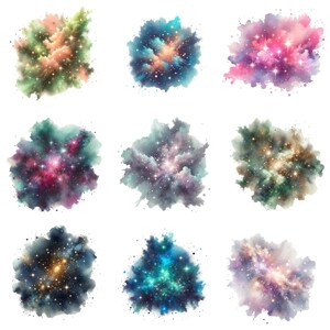 163 Png,dreamy Watercolor Splashes Clipart Bundle,watercolor Color ...