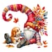 30 PNG, Watercolor Dog Gnome Clipart Collection Clipart Bundles,dog ...