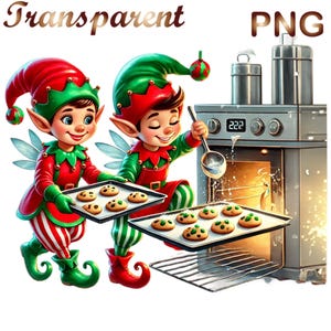 45 PNG, Christmas Elves Clipart Bundle, Cute Christmas Elves, Festive ...