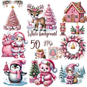 50 Jpg,christmas Clipart Bundle,xmas Clipart,winter Graphics, Xmas ...