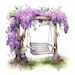 14 JPG, Tree Swings Clipart, Watercolor Spring Landscape Clipart ...