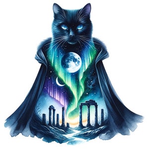 33 PNG, Celestial Cat, Mystical Cat, Celestial Magic Paganwitchcraft ...