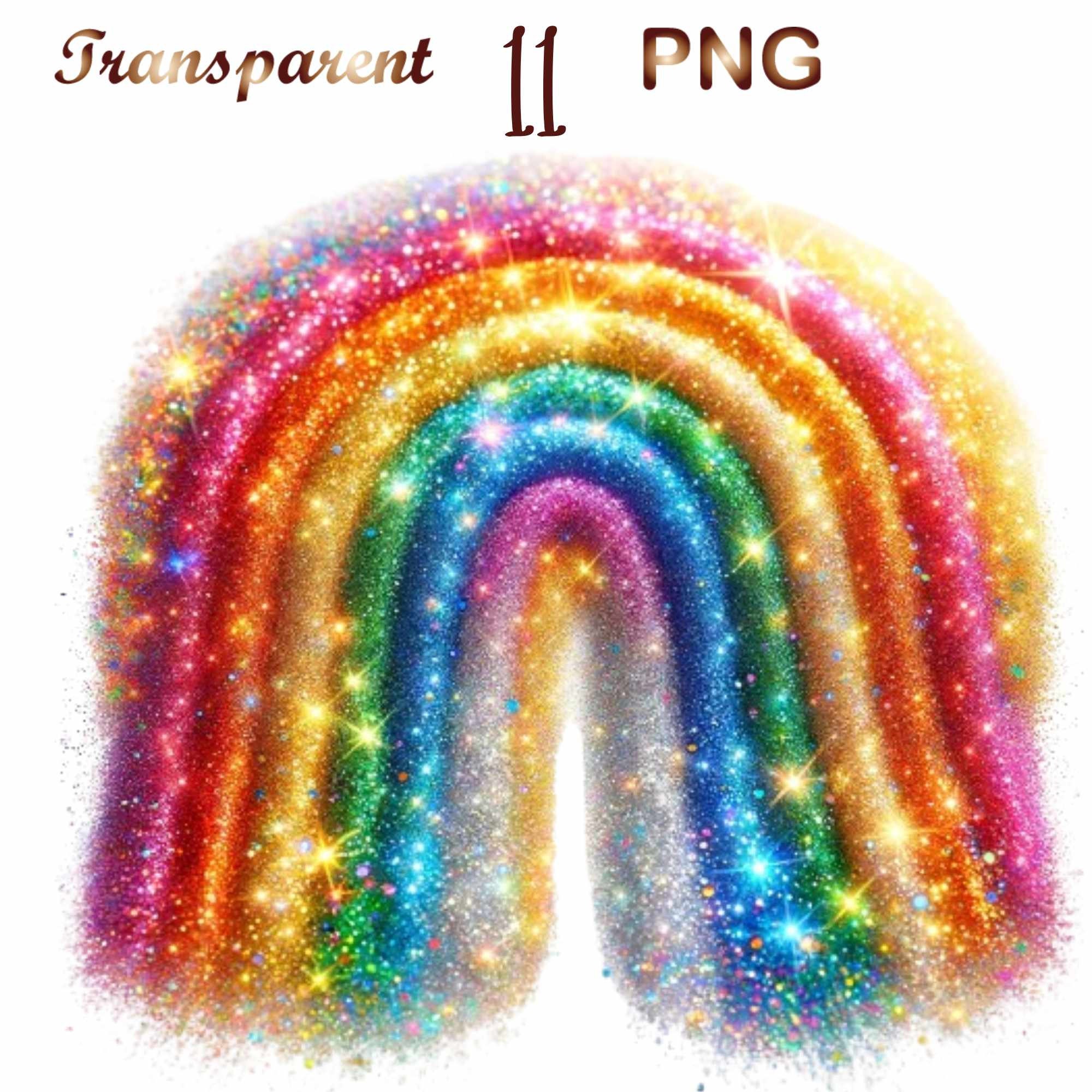 11 Rainbow Clipart Bundle PNG, Graphics Sun,clouds,rainbow Png,glitter ...