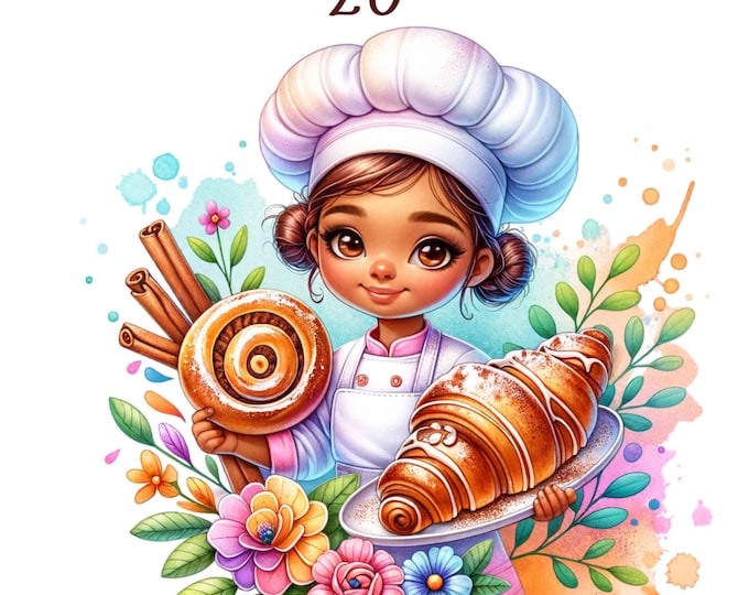 Pastry Chef, Clipart, Baking Clipart, Baker Girl, Chef Clipart, Cute ...