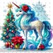 30 PNG Christmas Unicorns Clipart Bundle, Set 5, Festive Unicorn ...