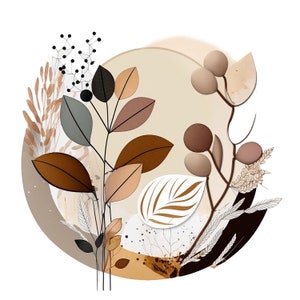 9 Boho Flowers Clipart, Boho Clipart, Jpgs, Commercial Use, Digital ...