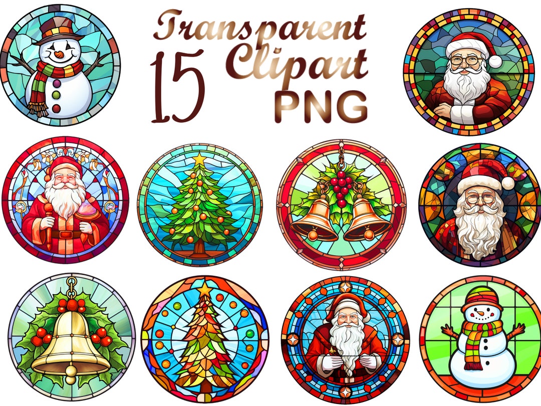 15 Stained Glass Christmas Png,christmas Png,stained Glass Santa ...